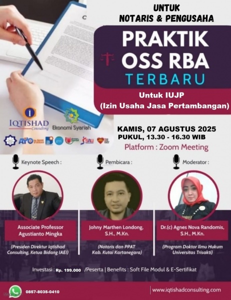 Iqtishad Consulting - PRAKTIK OSS RBA TERBARU BAGI PEMULA MULAI TINGKAT DASAR, TEKNIK MEMBUAT ...