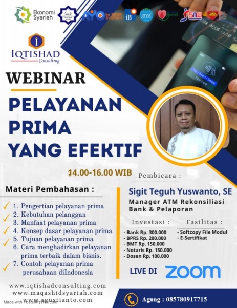 Iqtishad Consulting - WEBINAR PELAYANAN PRIMA YANG EFEKTIF