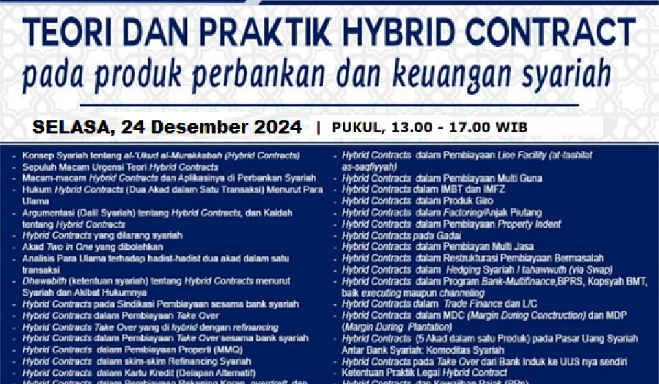 Iqtishad Consulting - TEORI DAN PRAKTIK HYBRID CONTRACTS PADA ...